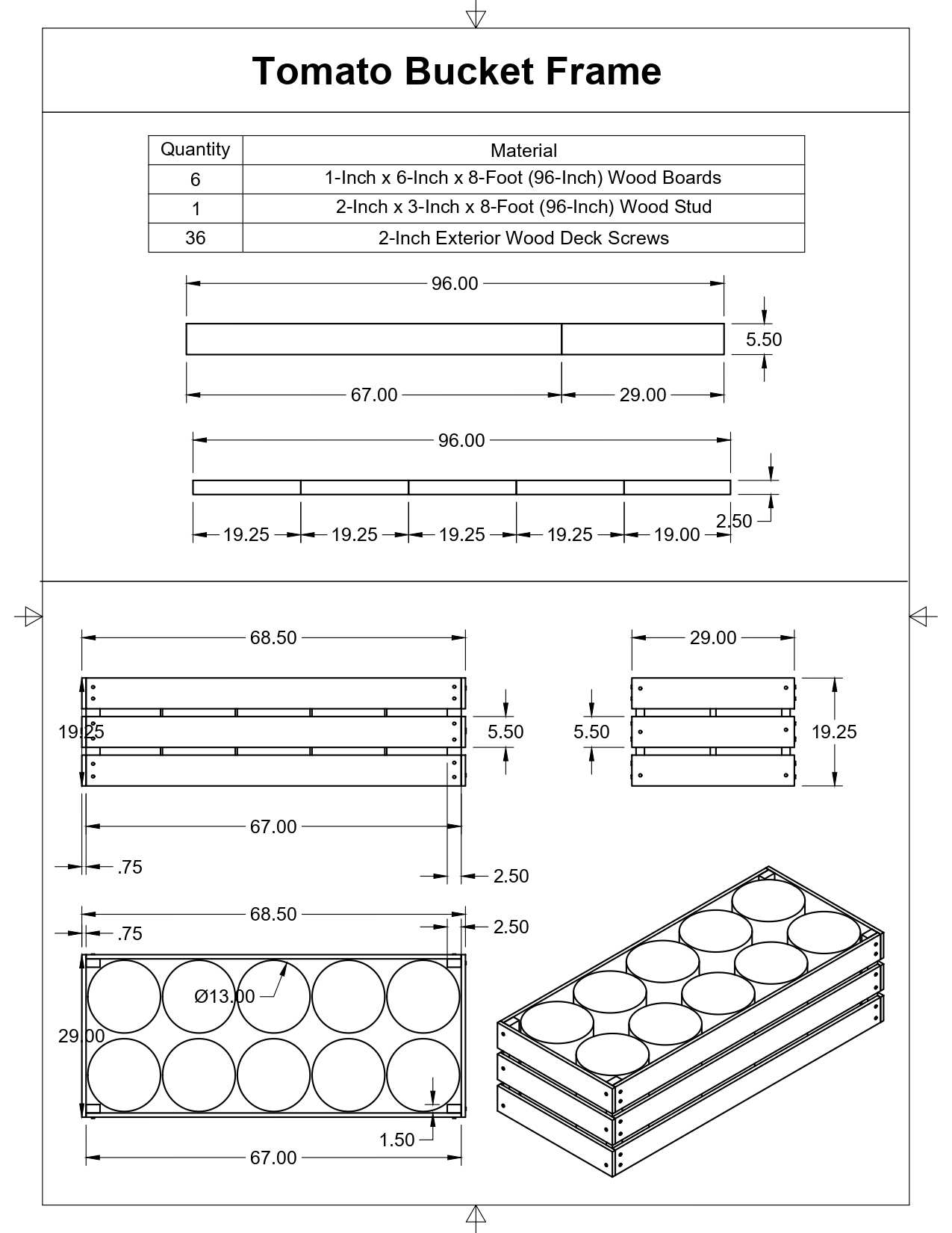Soil Cup Self Watering Bucket Insert - Tomato Bucket